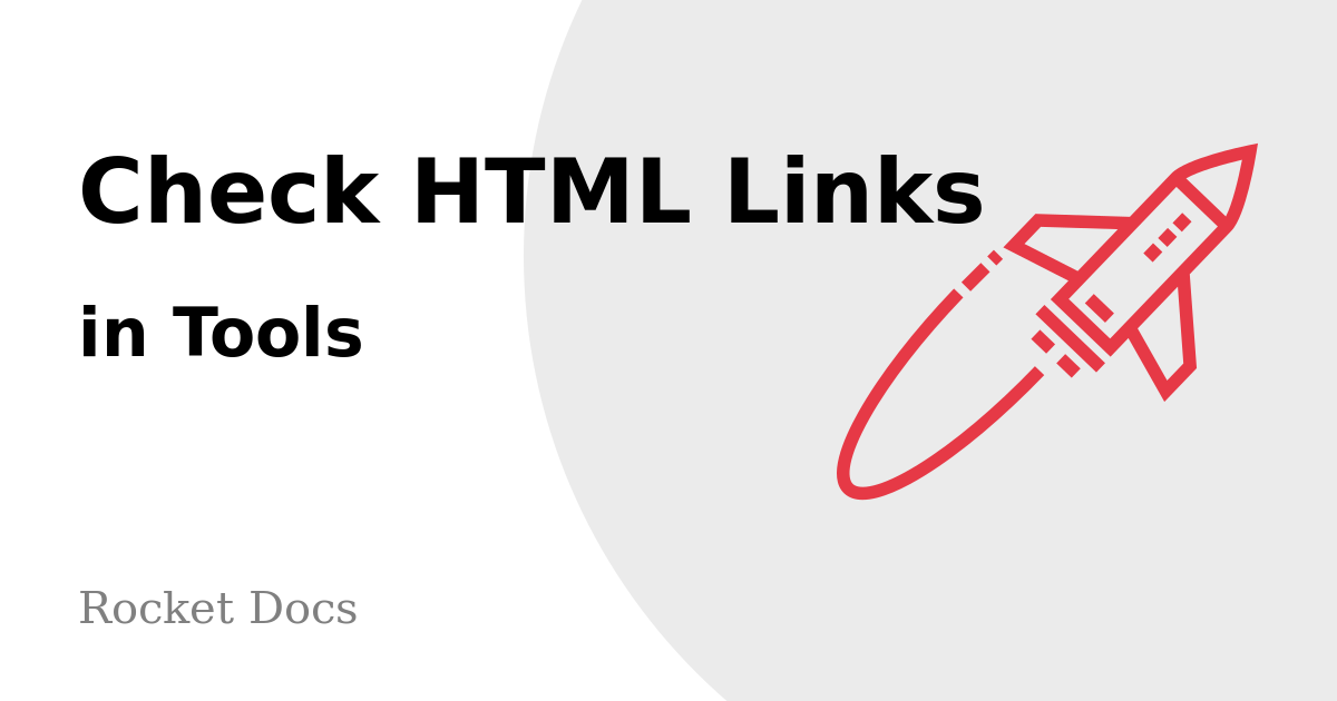 Tools: Check HTML Links: Rocket